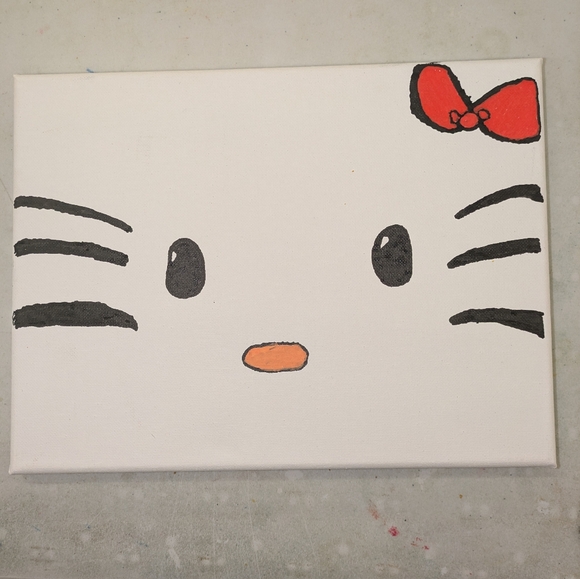 Hand Crafted | Art | My Acrylic Art Work Painting I Made Hello Kitty ...
